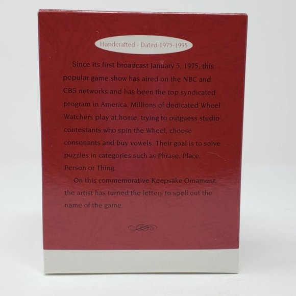 Hallmark | Holiday | 995 Hallmark Wheel Of Fortune Christmas Ornament ...